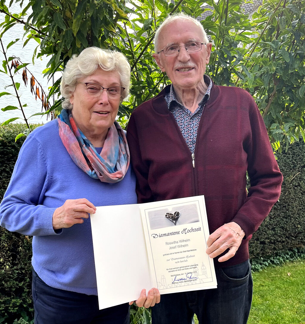 Roswitha und Josef Wilhelm feierten Diamantene Hochzeit - dieBildschirmzeitung