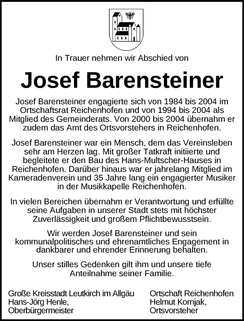 Josef Barensteiner - dieBildschirmzeitung